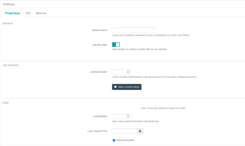 PowerSync Settings - ActiveG Support